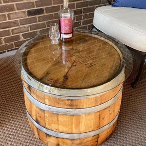Repurposed Kentucky Bourbon Barrel Coffee Table FREE SHIPPING Man Cave ...