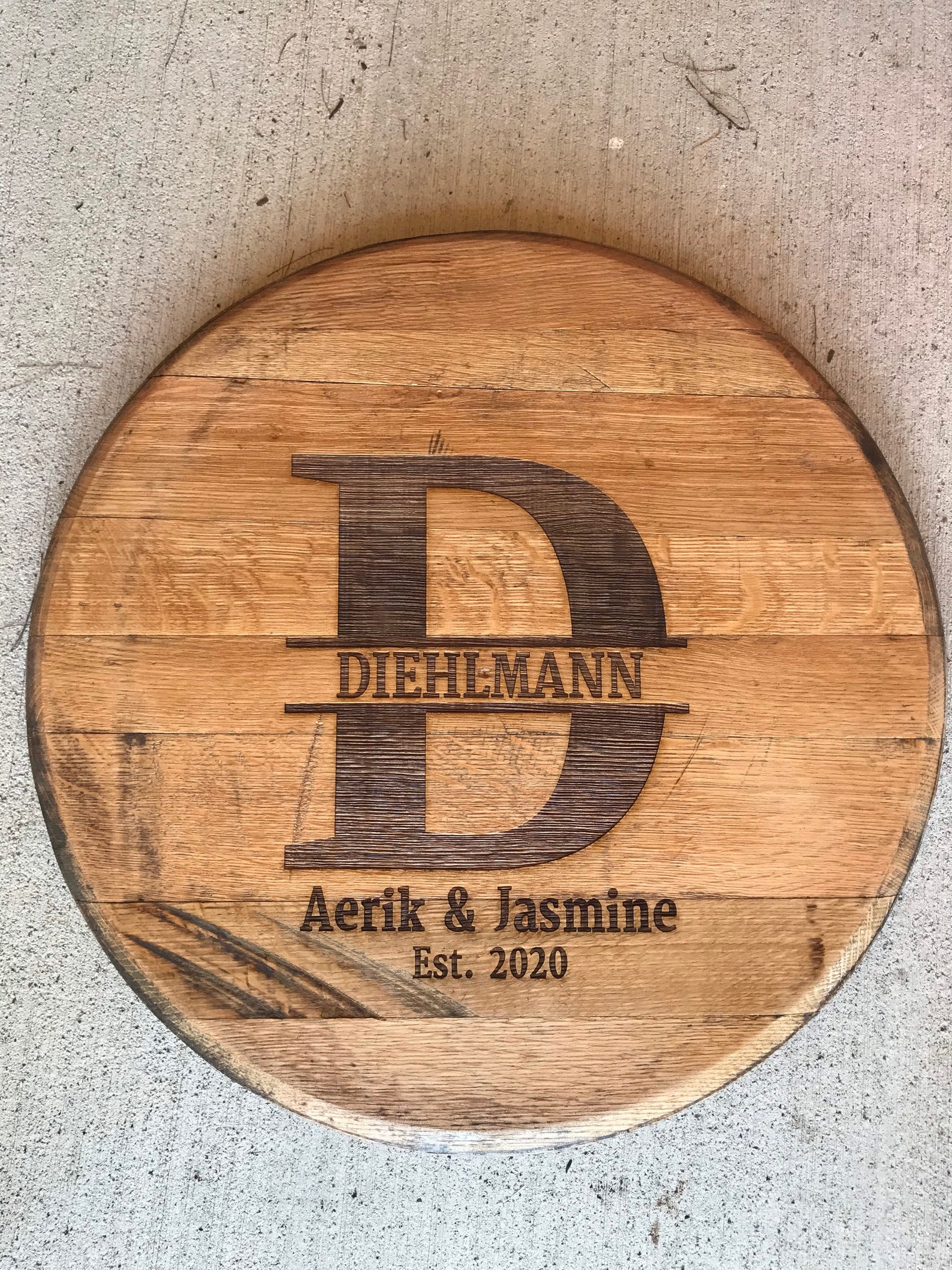 Custom Laser Engraved Bourbon Barrel Head - Etsy