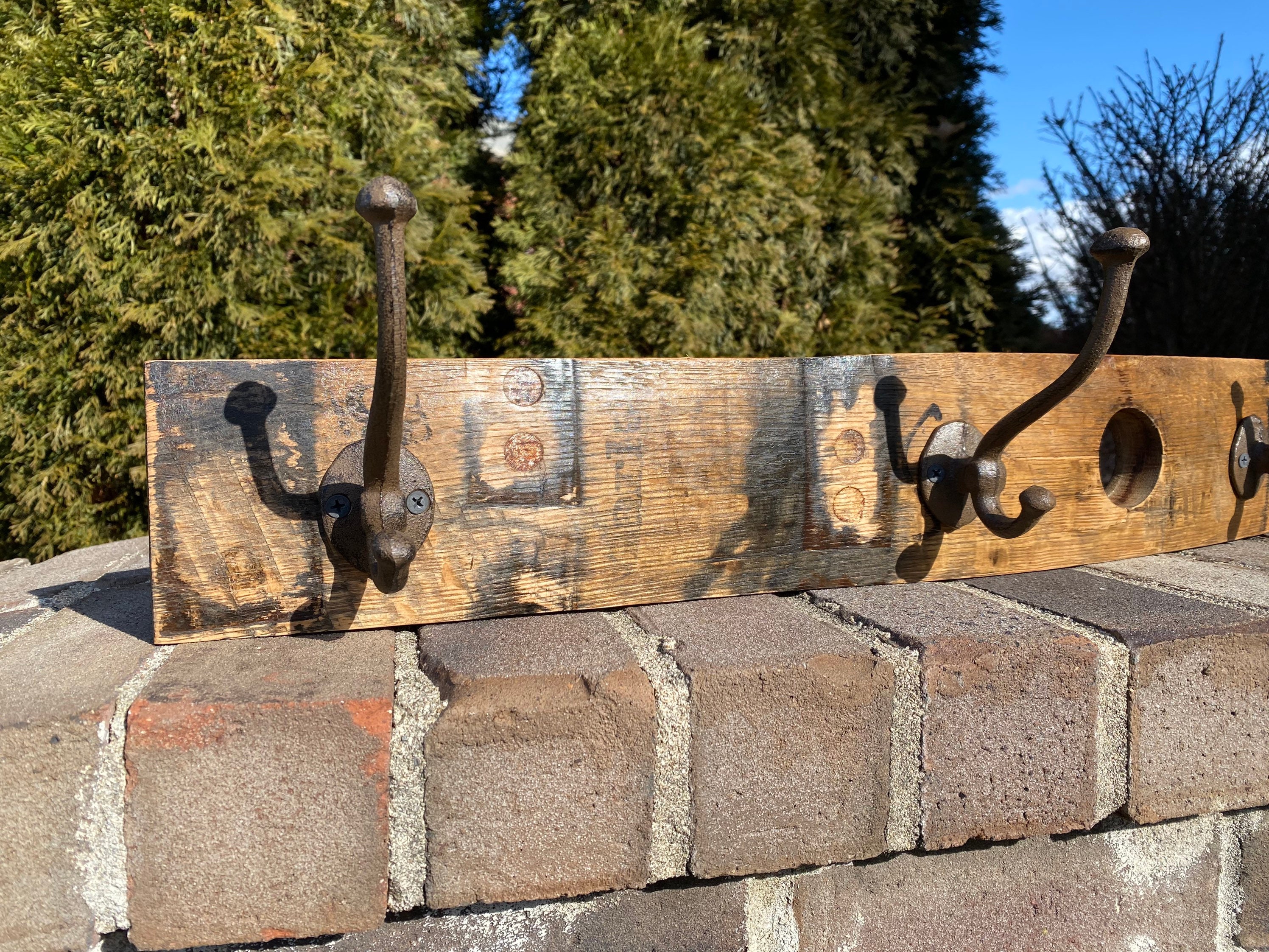 Bourbon Barrel Stave Coat Rack | Etsy