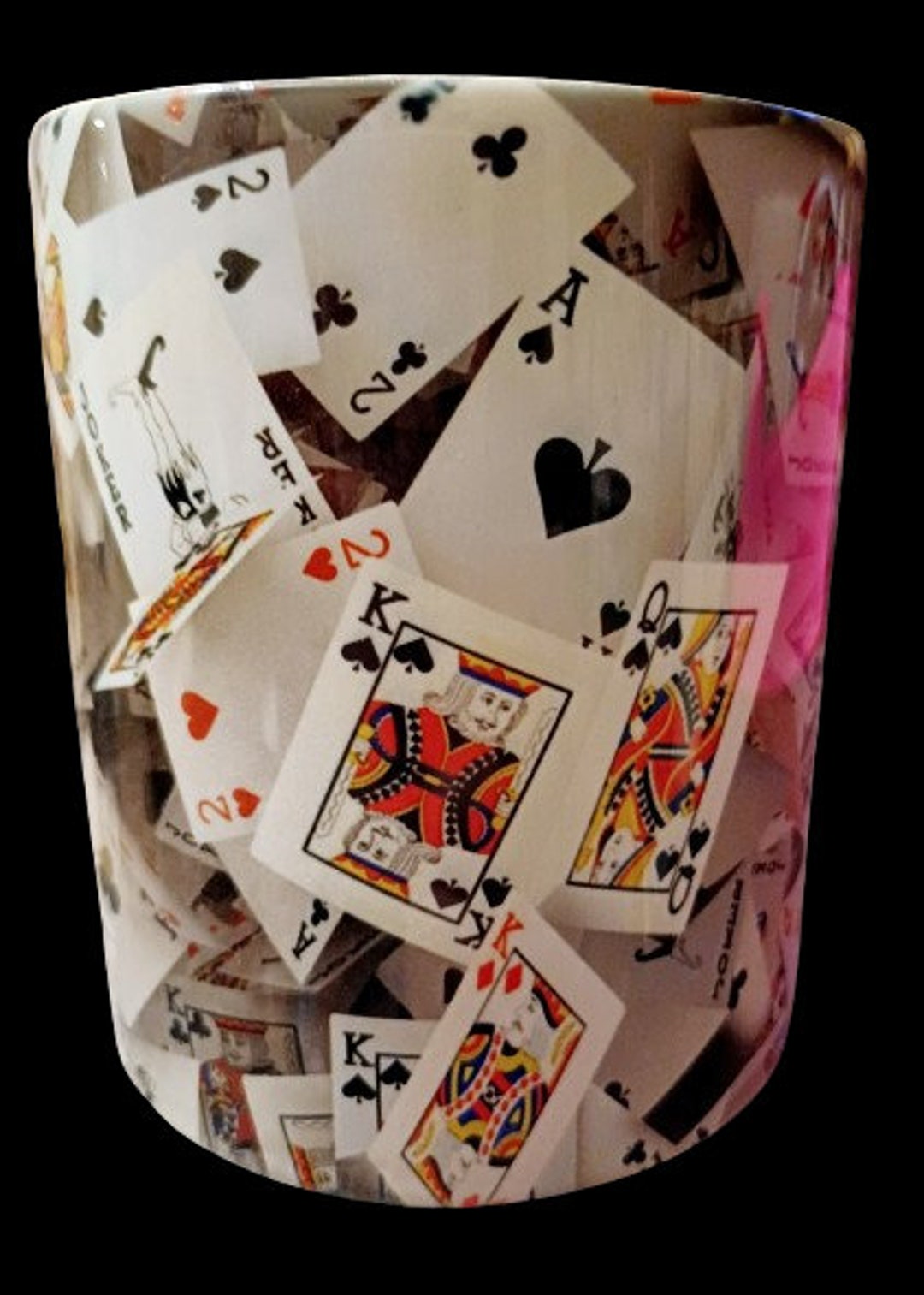 3D Playing Card Design Mug Gift for Poker Player Bridge Player Rummy ...