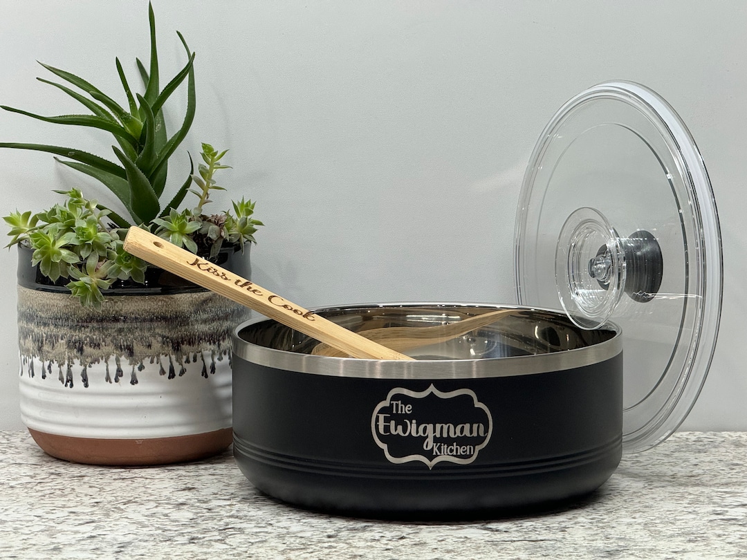 Double Insulated Serving Bowl With Lid, Customized Serving Bowl, Custom ...