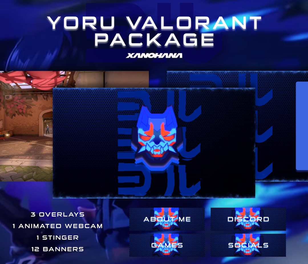 YORU - Valorant Twitch Package | Animated Twitch Streamer Graphics ...