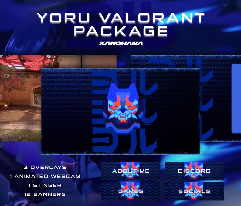 YORU - Valorant Twitch Package | Animated Twitch Streamer Graphics ...