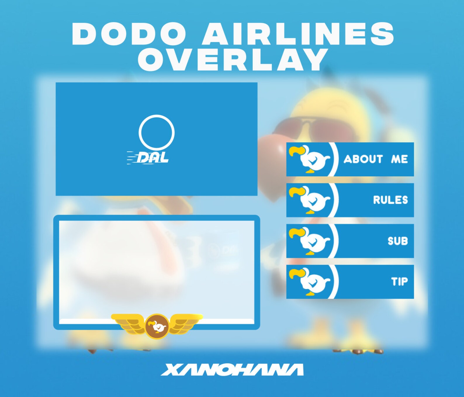Animal Crossing - New Horizons ( DODO Airlines ) Overlay | Stinger ...