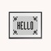 Hello Wall Art | PRINTABLE | Welcome Sign, Bistro Tile, Typography ...