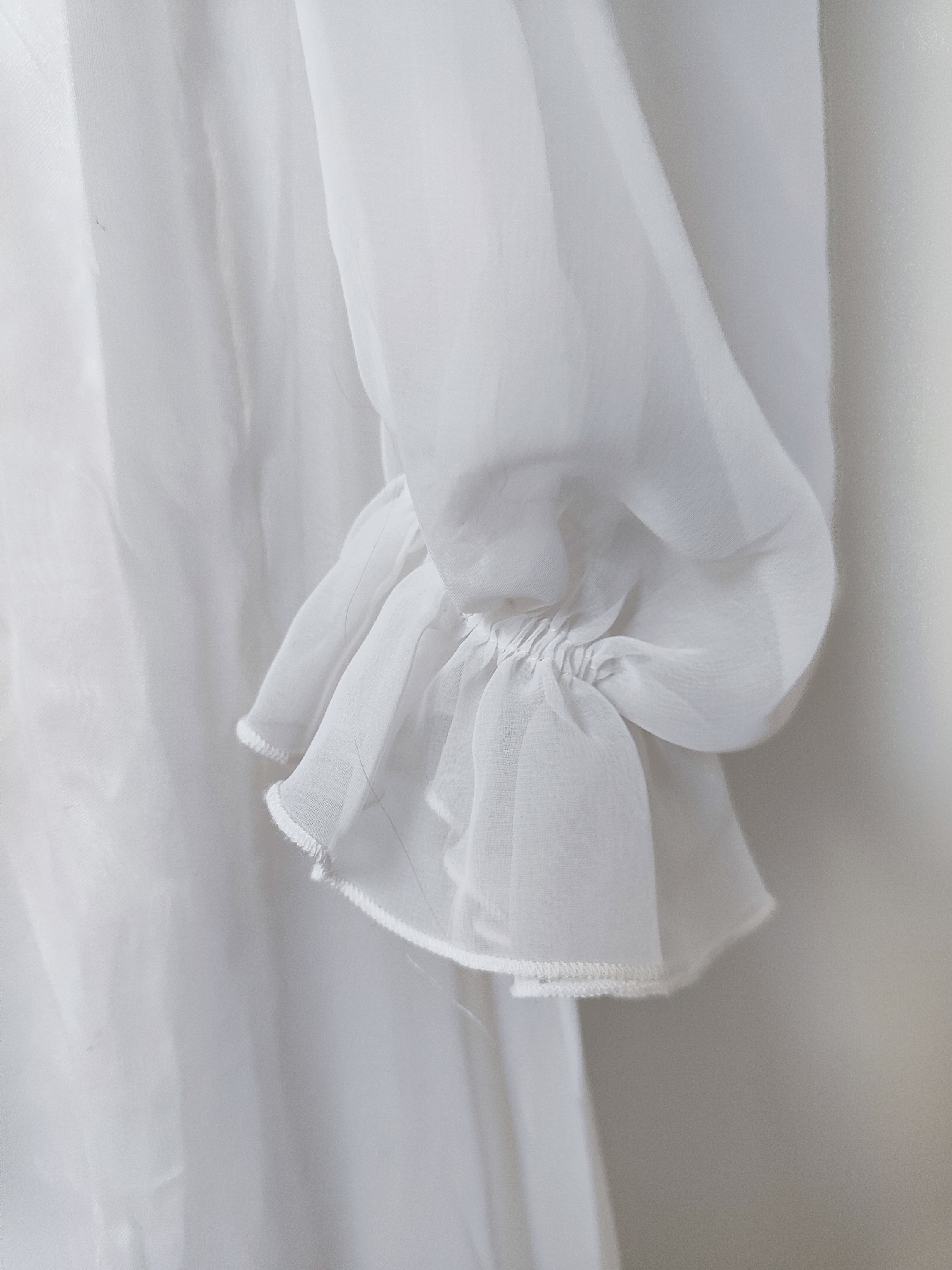 Vintage Wedding Dress 70s, White Gown, Frill, Flower Lace, Delicate ...