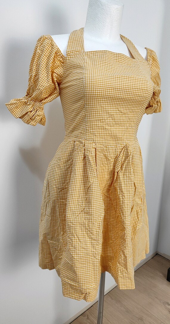 Vintage 80 handmade dirndl, short dress, size L large… - Gem