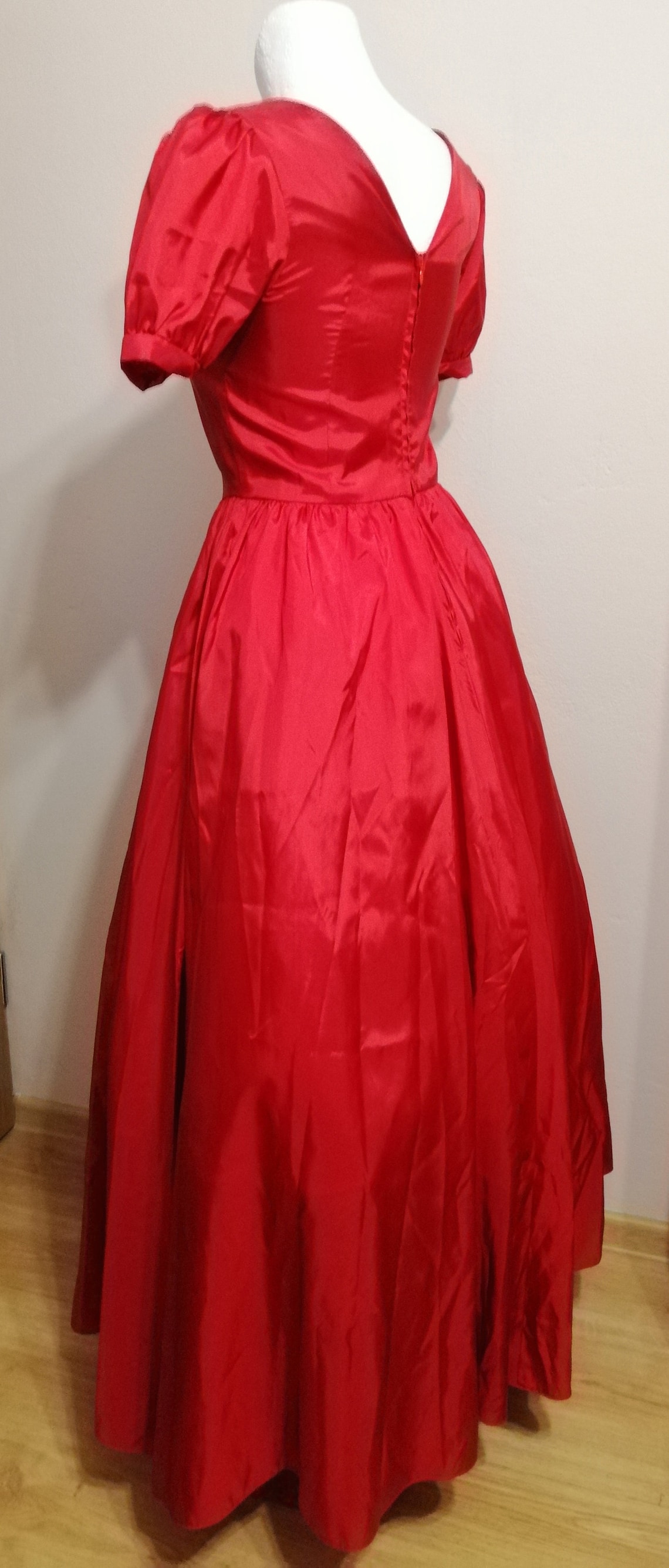 Vintage 90s Bloody Red Gothic Dress Prom Gown Elegant Like | Etsy