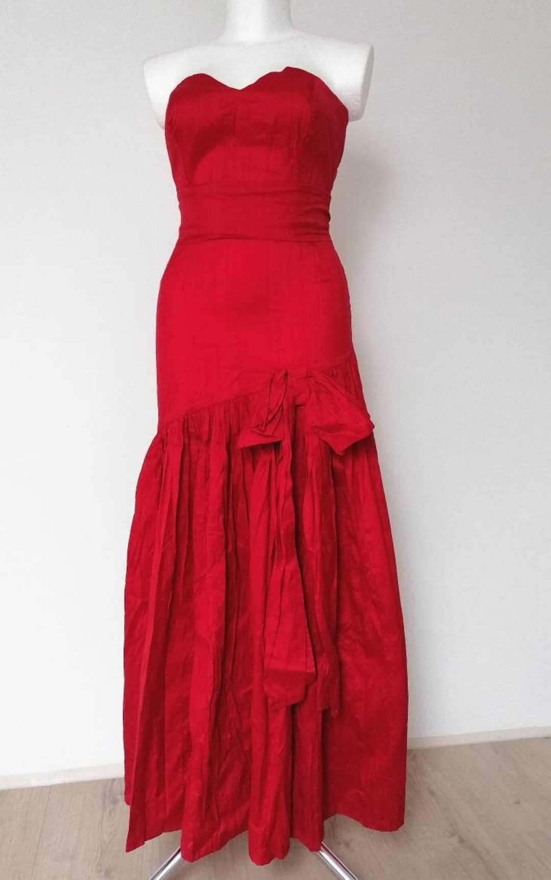 Vintage Red 90s, Long Gown, Long Dress, Bloody Red, Evening, Formal ...