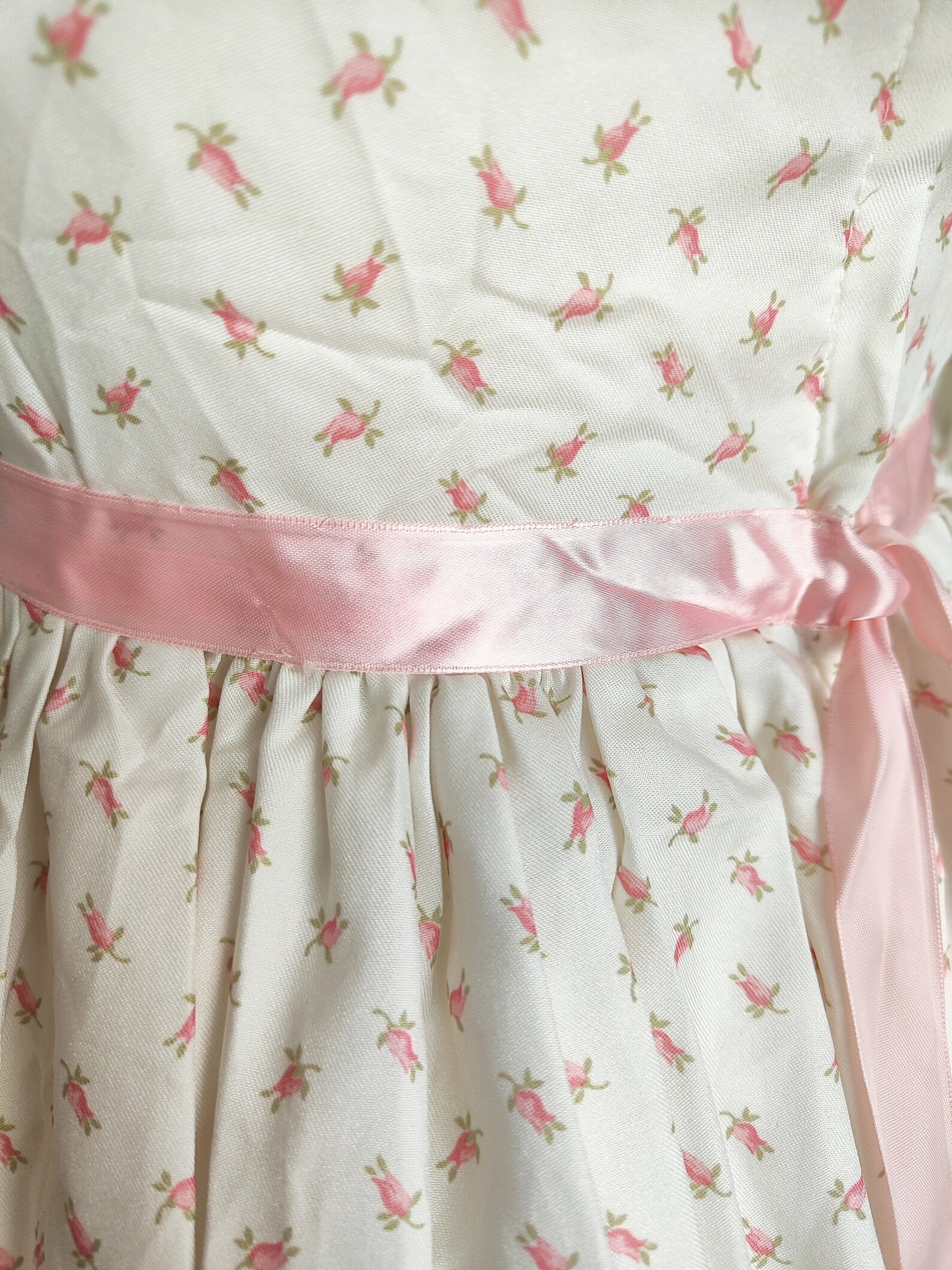 Vintage Long Prairie, Princess Gown 80s, Pink White, Ball Gown ...