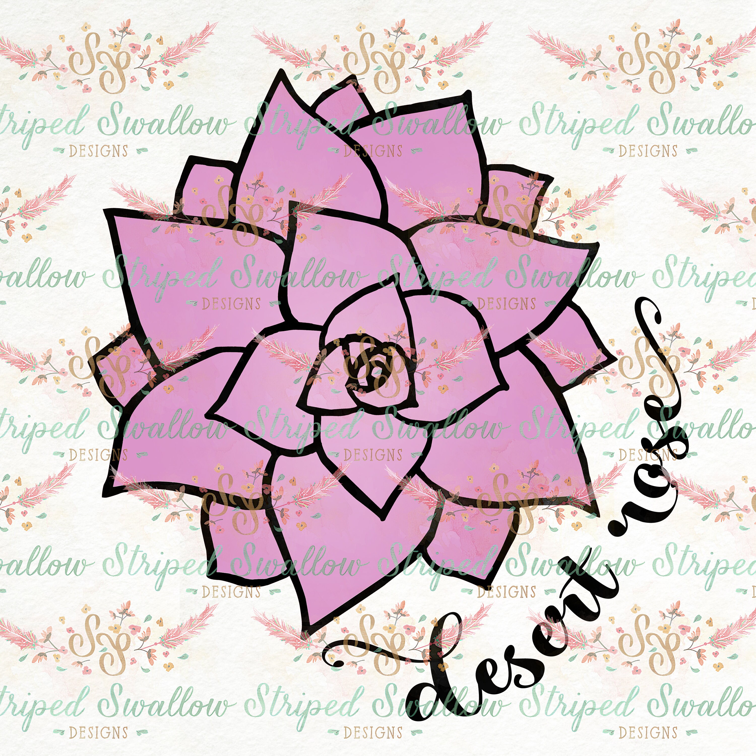Desert Rose Layered SVG Digital Cut File - Etsy