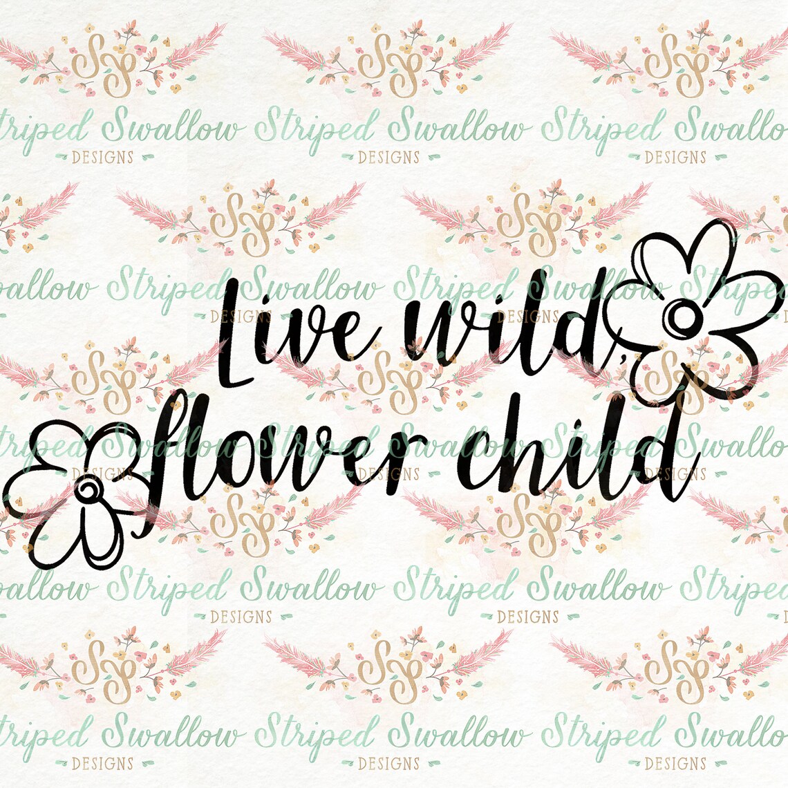 Love Wild Flower Child SVG Digital Cut File - Etsy