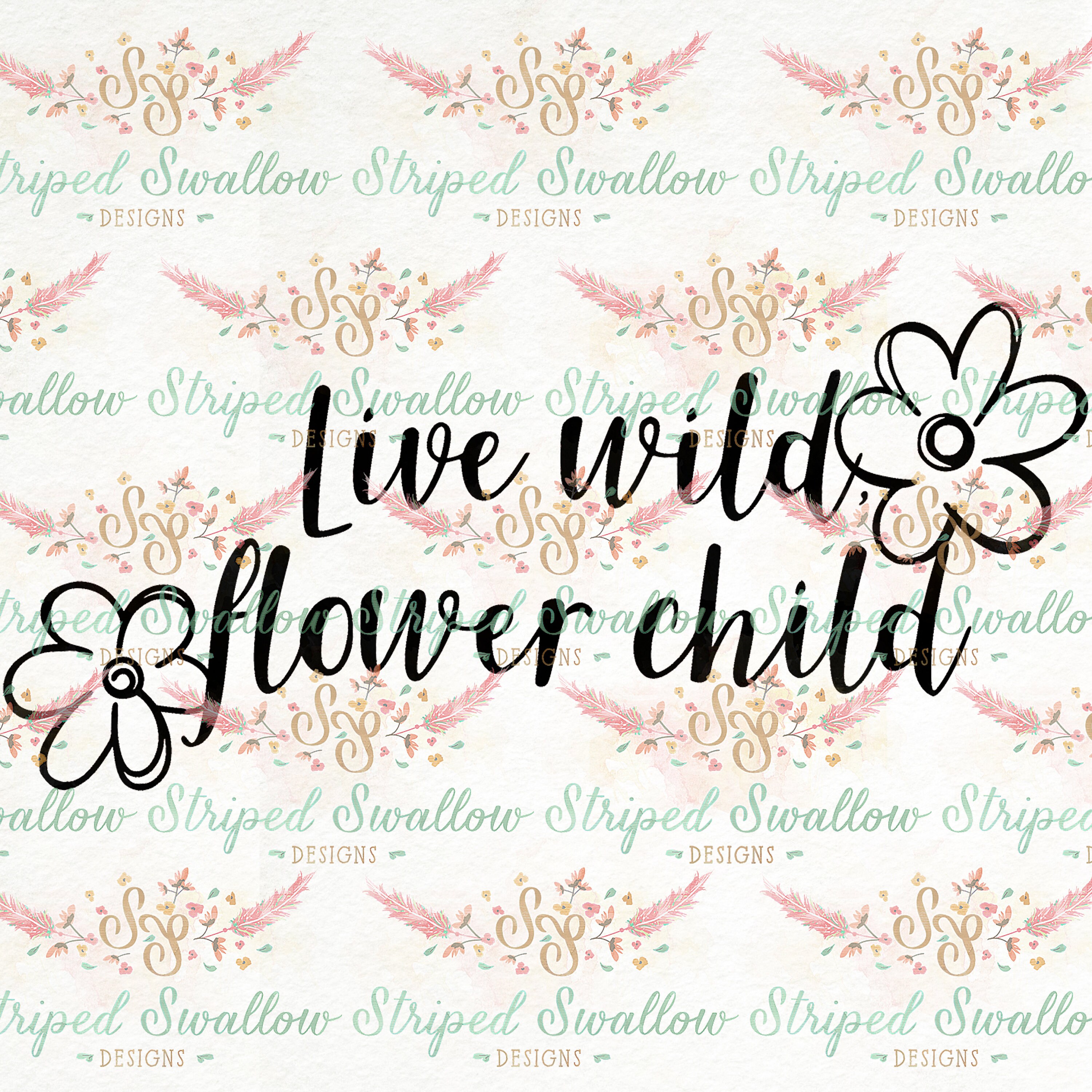 Love Wild Flower Child SVG Digital Cut File - Etsy