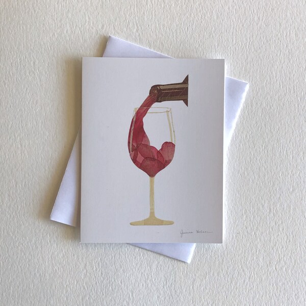 Wine Greeting Card - Etsy