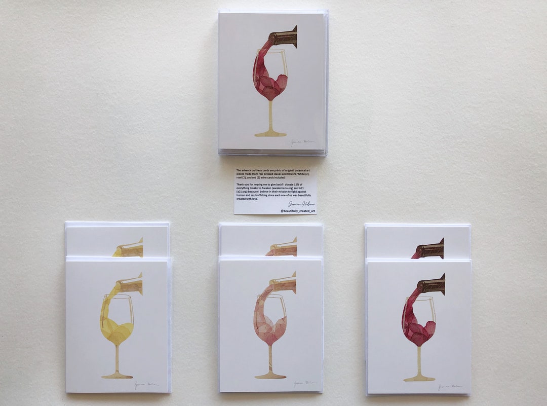 Wine Greeting Card Package - Wine Greeting Cards - Red Wine Card ...