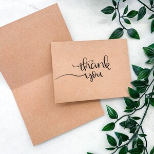 Thank You Cards Cursive Thank You Card Pack Cute Thank You Card Thank ...