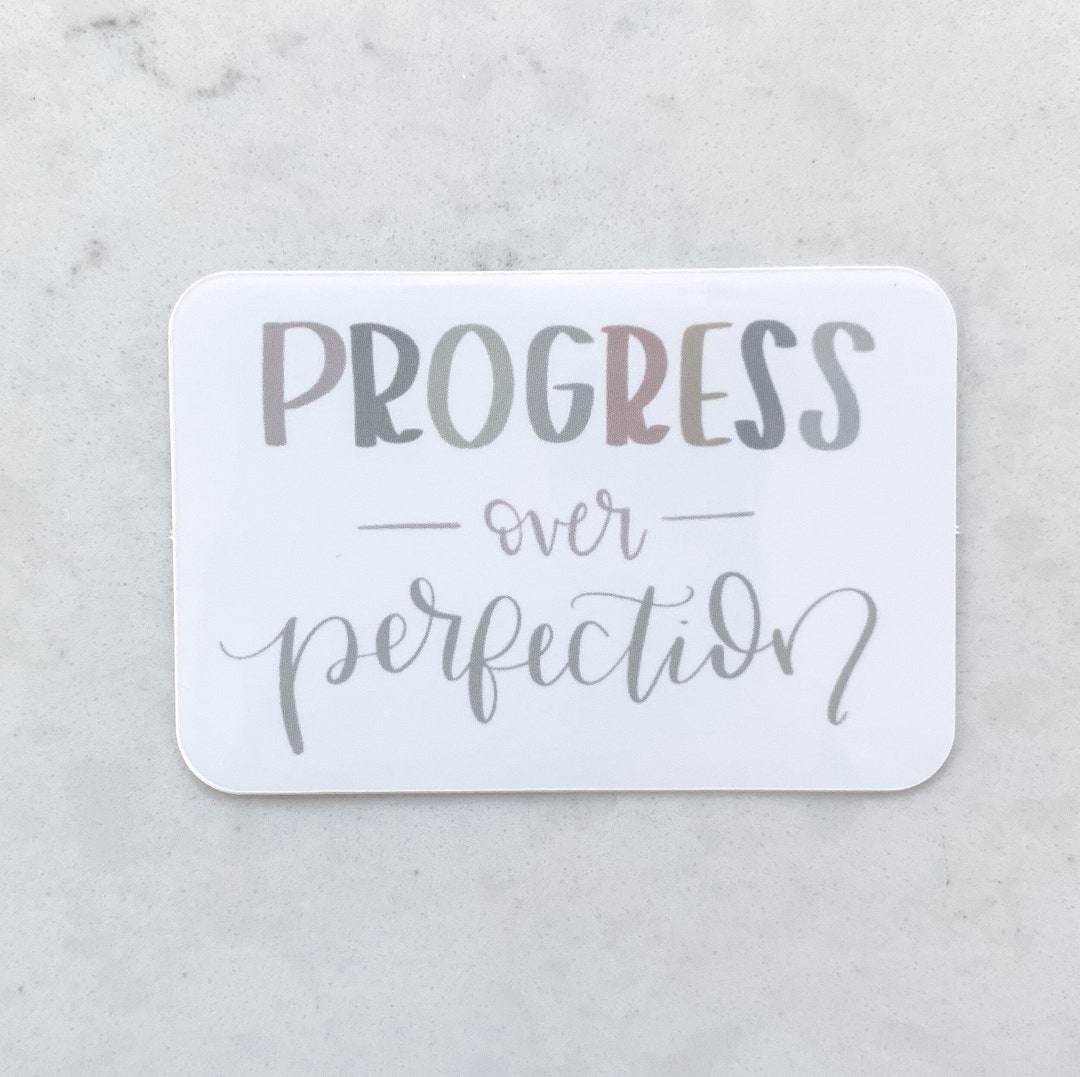 Progress Over Perfection Sticker Vision Board Stickers Waterproof ...