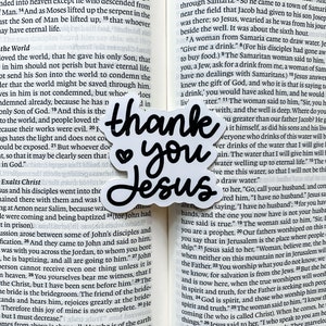 Thank You Jesus Sticker Faith Stickers & Christian Sticker Gratitude ...