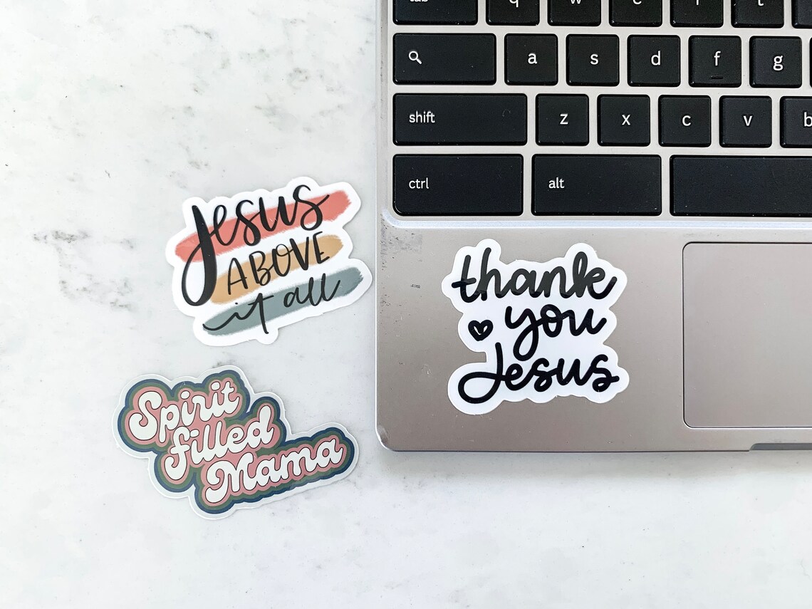 Thank You Jesus Sticker Faith Stickers & Christian Sticker Gratitude ...