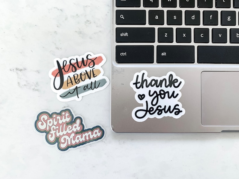 Thank You Jesus Sticker Faith Stickers & Christian Sticker Gratitude ...