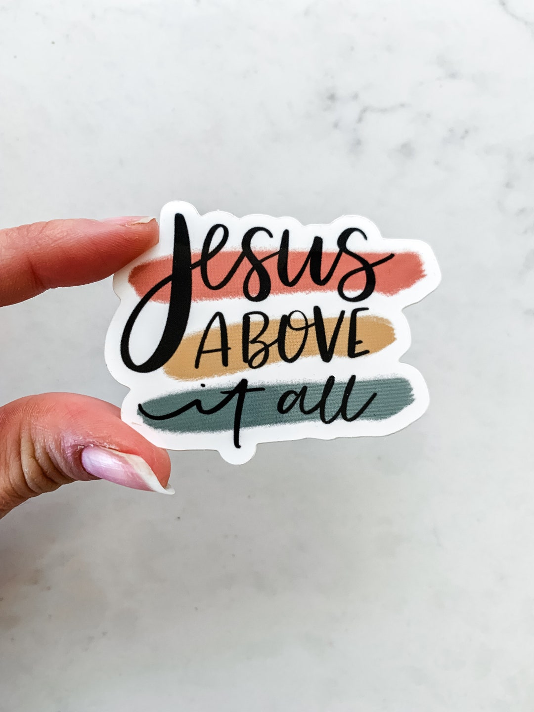 Jesus Above It All Sticker | Jesus Sticker | Faith Stickers & Christian ...
