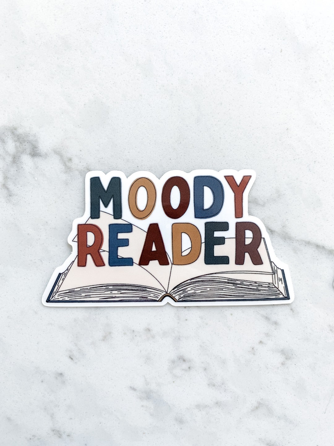 Moody Reader Sticker Waterproof Sticker Sticker for Book Lovers Gifts ...