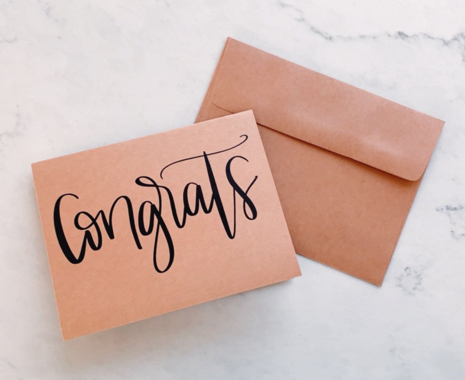 Congrats | Card Pack | Congratulations Cards | Kraft Paper Cards With ...