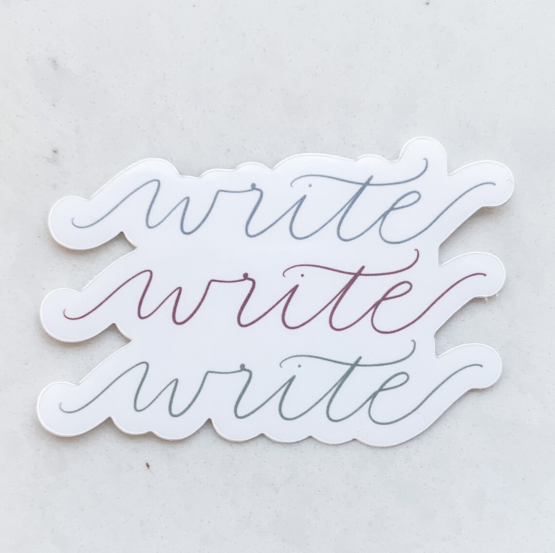 Write Write Write Sticker Hand Lettered Sticker for | Etsy