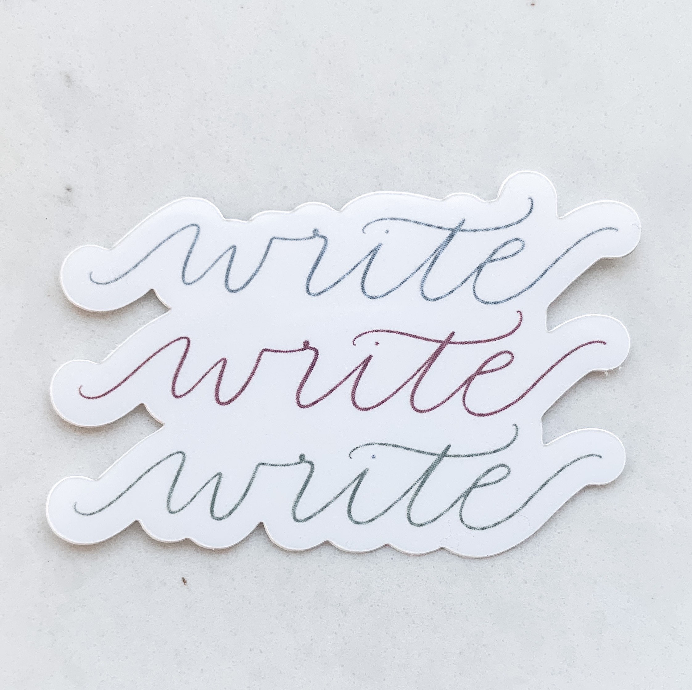 Write Write Write Sticker Hand Lettered Sticker for | Etsy