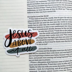 Jesus Above It All Sticker | Jesus Sticker | Faith Stickers & Christian ...
