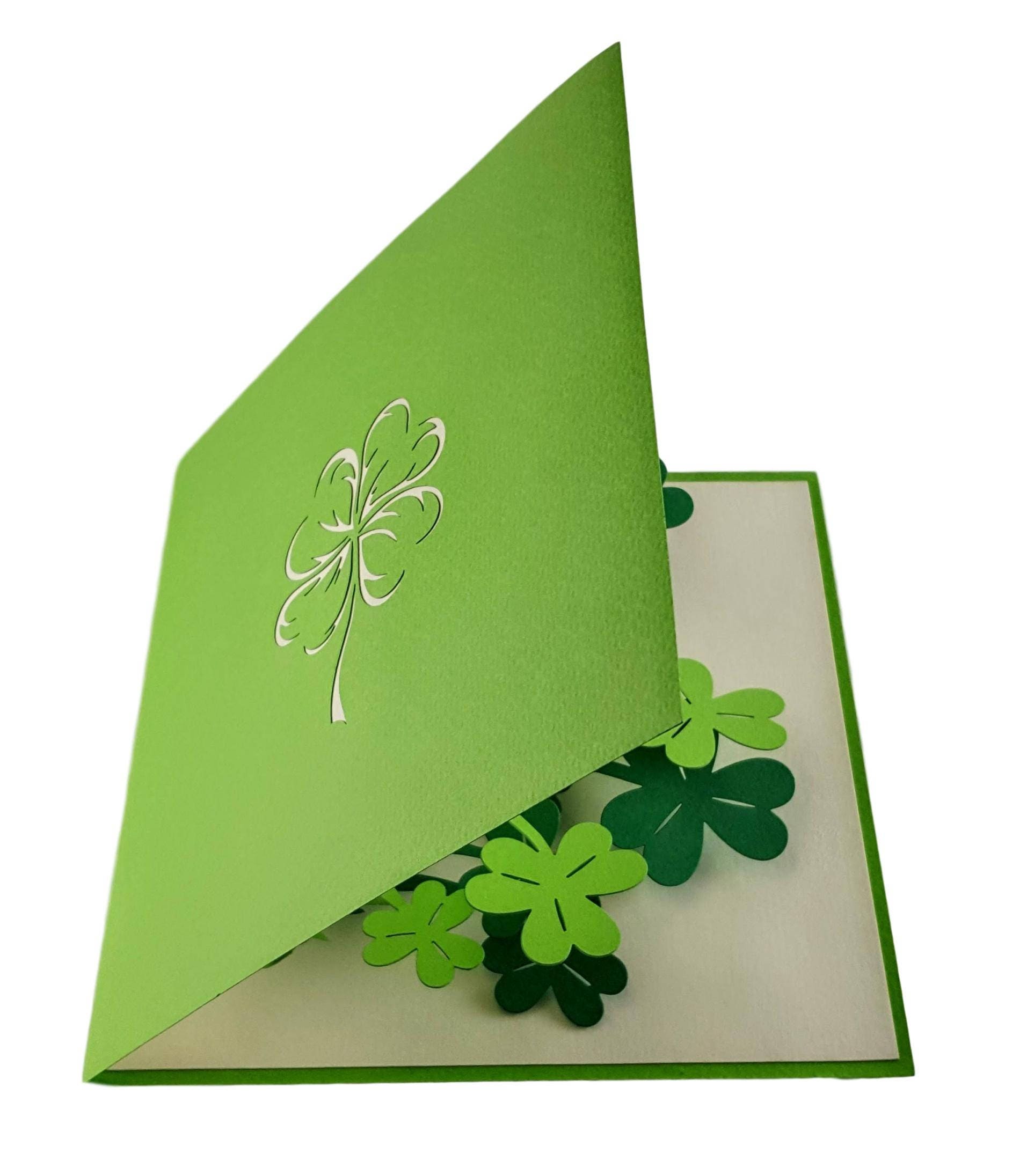 Happy St. Patrick's Day Clover 3D Pop up Card Awesome - Etsy