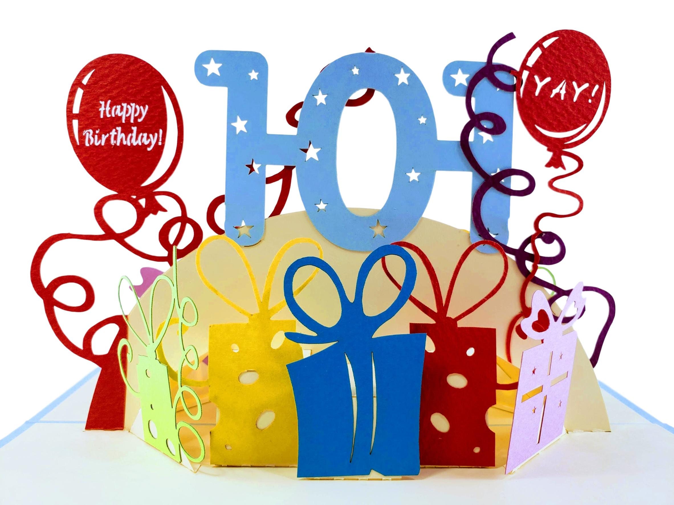 Happy 101st Birthday With Lots of Presents 3D Pop up Greeting - Etsy UK