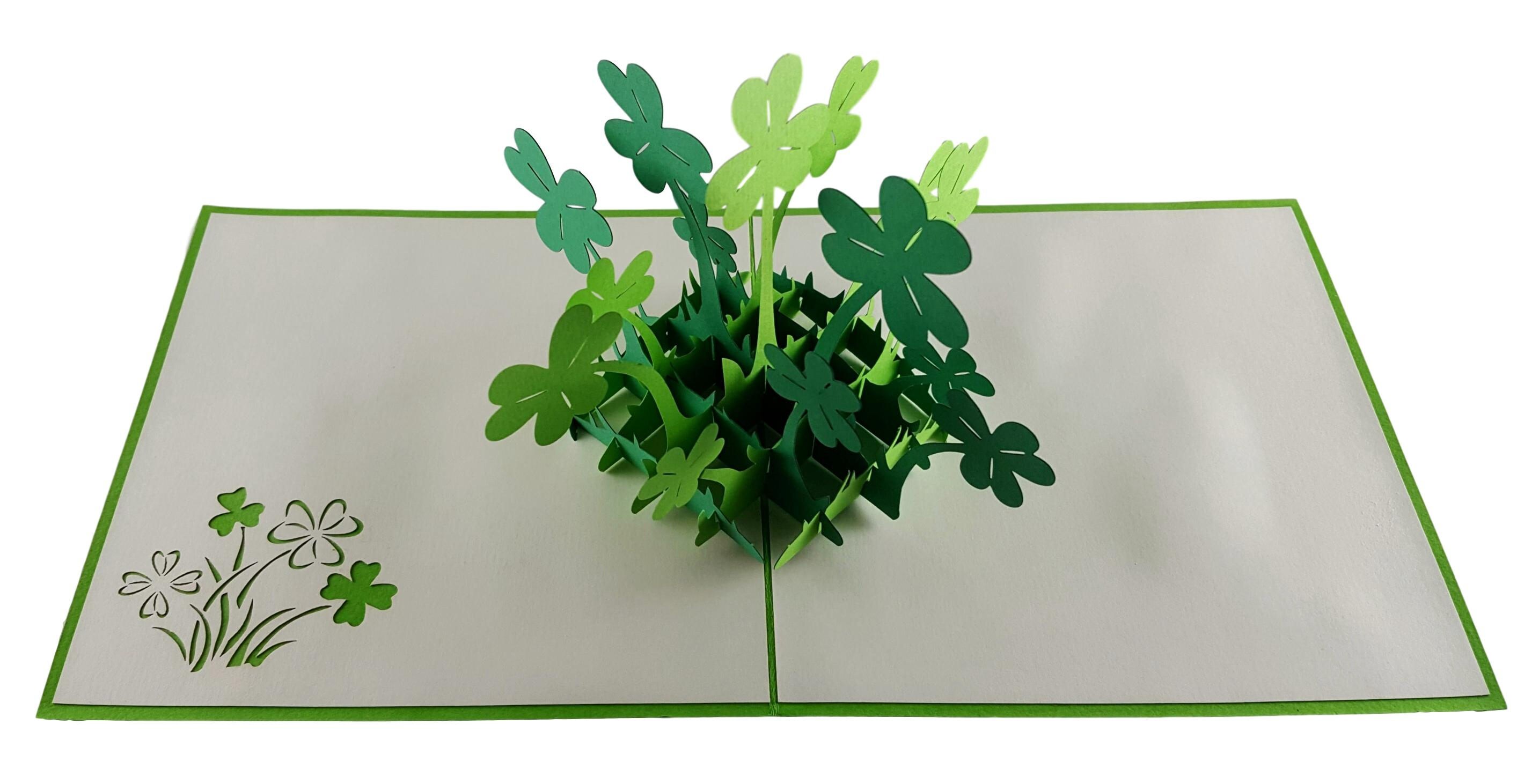 Happy St. Patrick's Day Clover 3D Pop up Card Awesome - Etsy