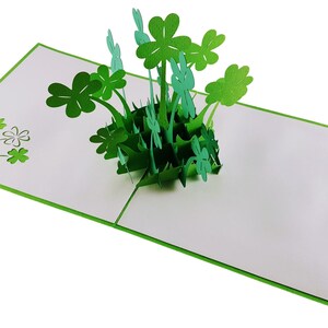 Happy St. Patrick's Day Clover 3D Pop up Card Awesome, Cute, Fun, Cool ...