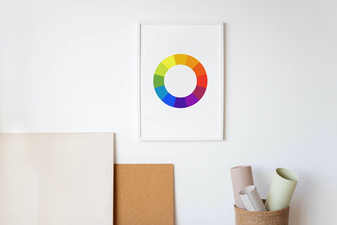 Color Pantone Wheel Art Print, Color Theory Poster,color Wheel Wall ...