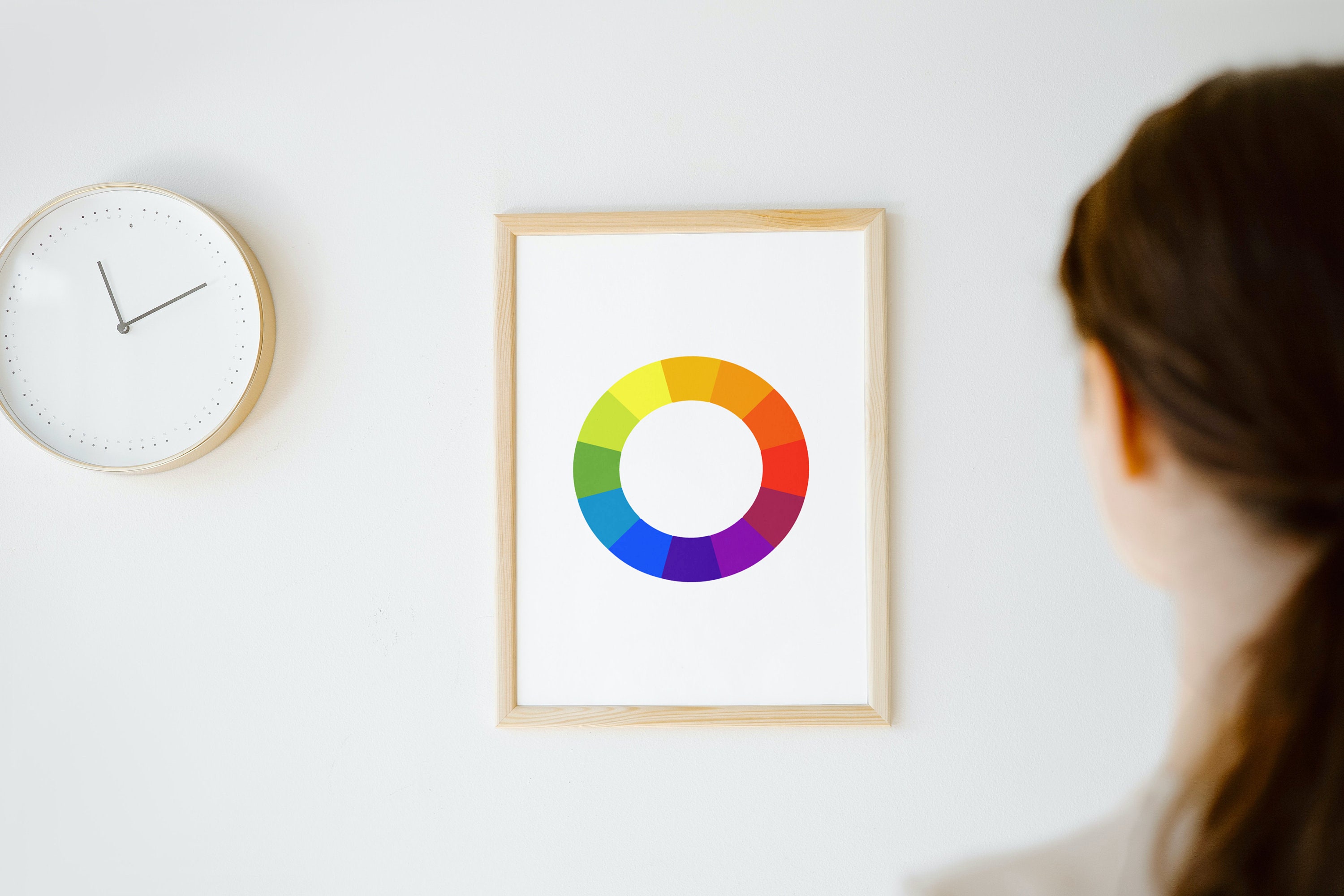 Color Pantone Wheel Art Print, Color Theory Poster,color Wheel Wall ...