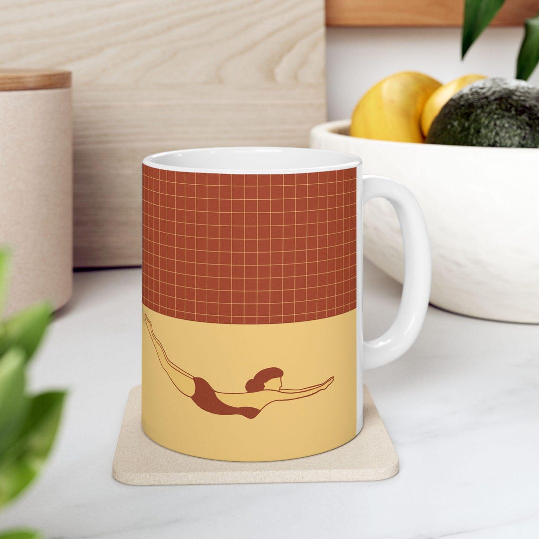 Swimmer Ceramic Mug, Athlete Gift, Summer Vibes Coffee Cup - Etsy