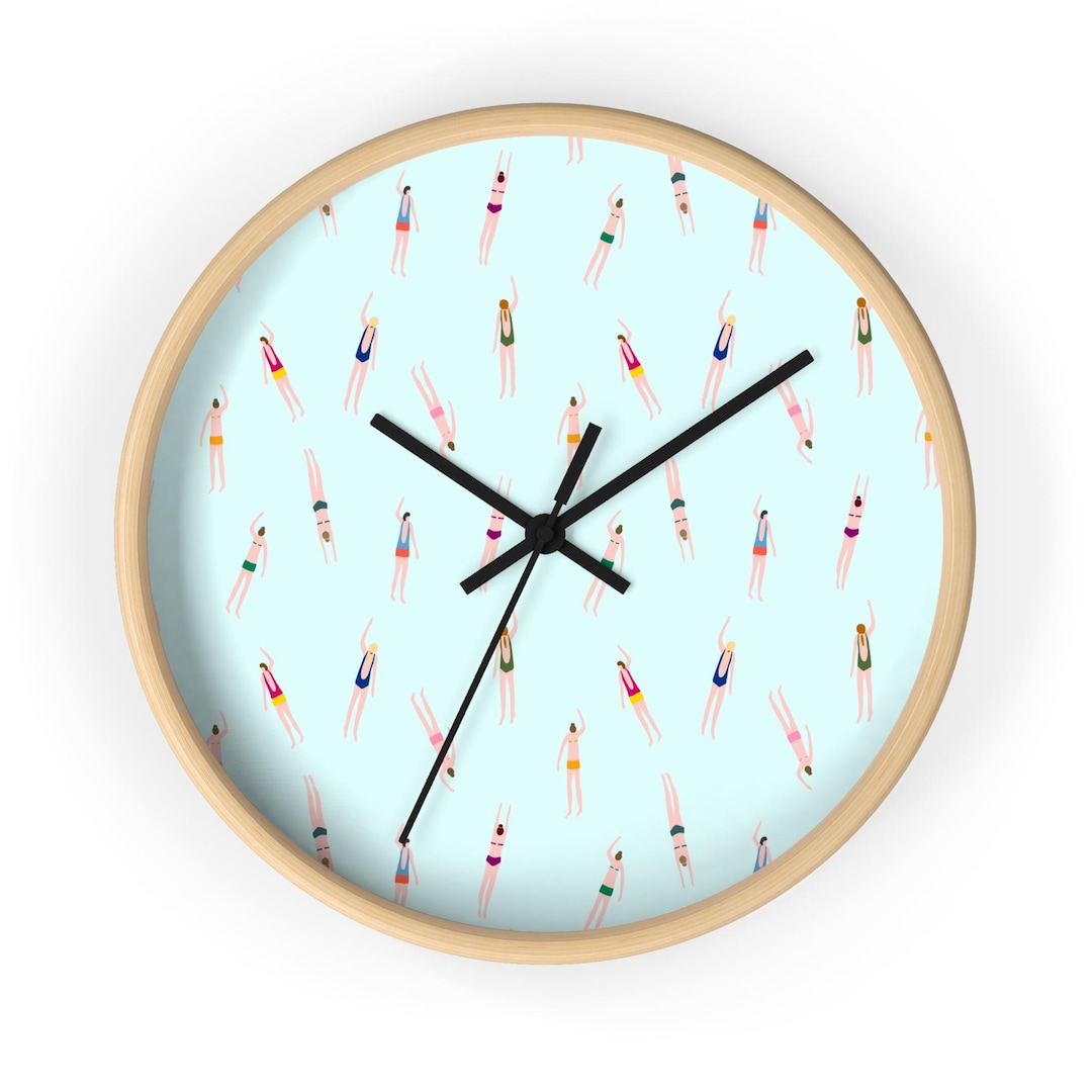 Fun Swim-themed Wall Clock - Perfect for Pool Parties, Beach Lovers ...