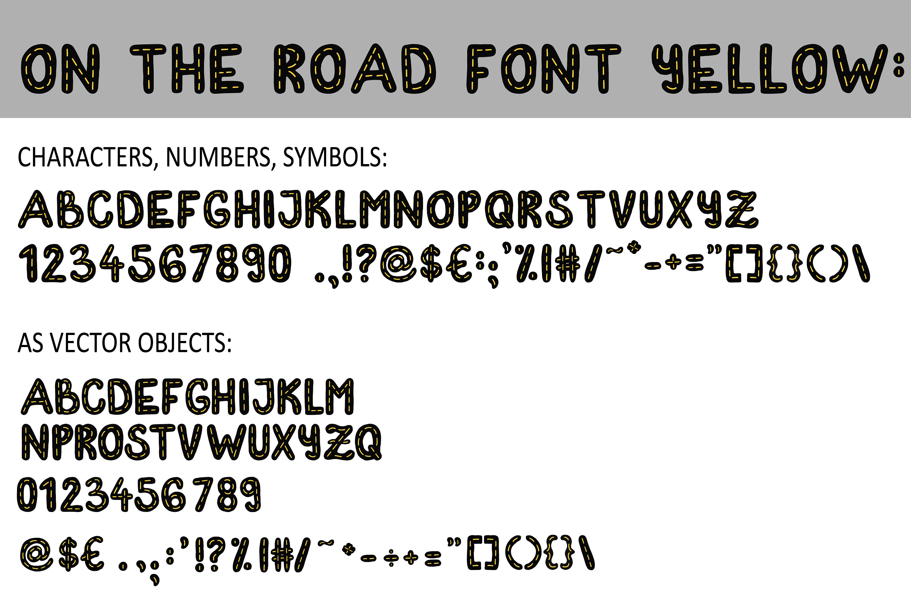 On the Road Opentype-svg Font, OTF, SVG, Font, Font Installation, Font ...