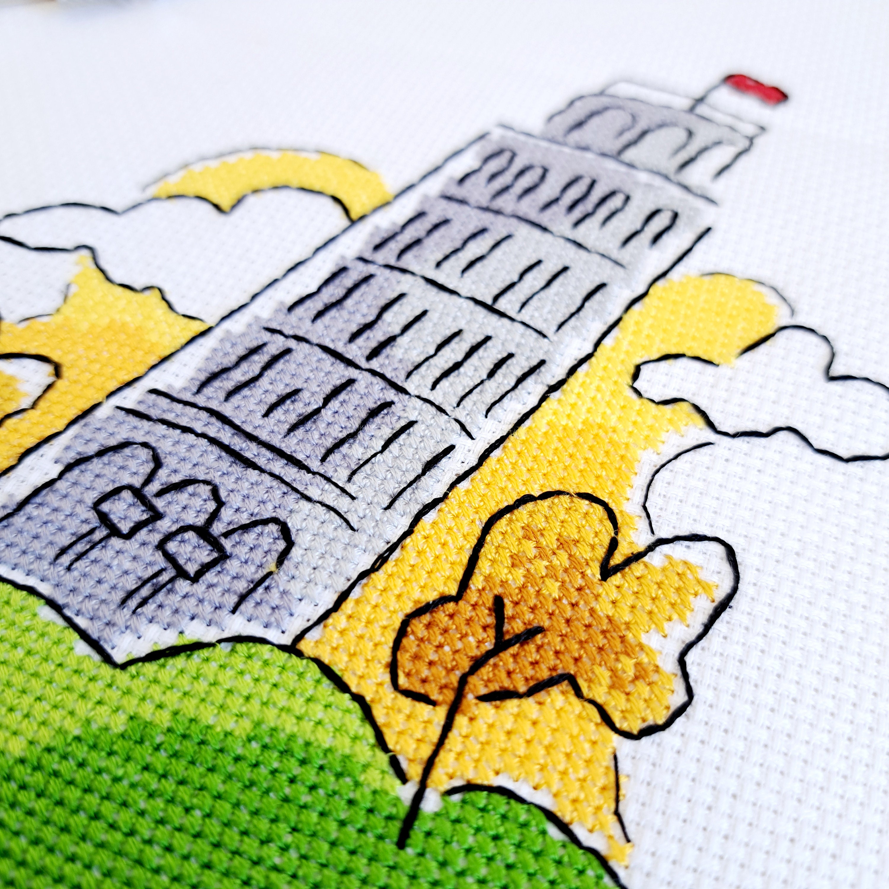 Pisa Tower Cross Stitch Pattern - Italian Landscape - Travel ...