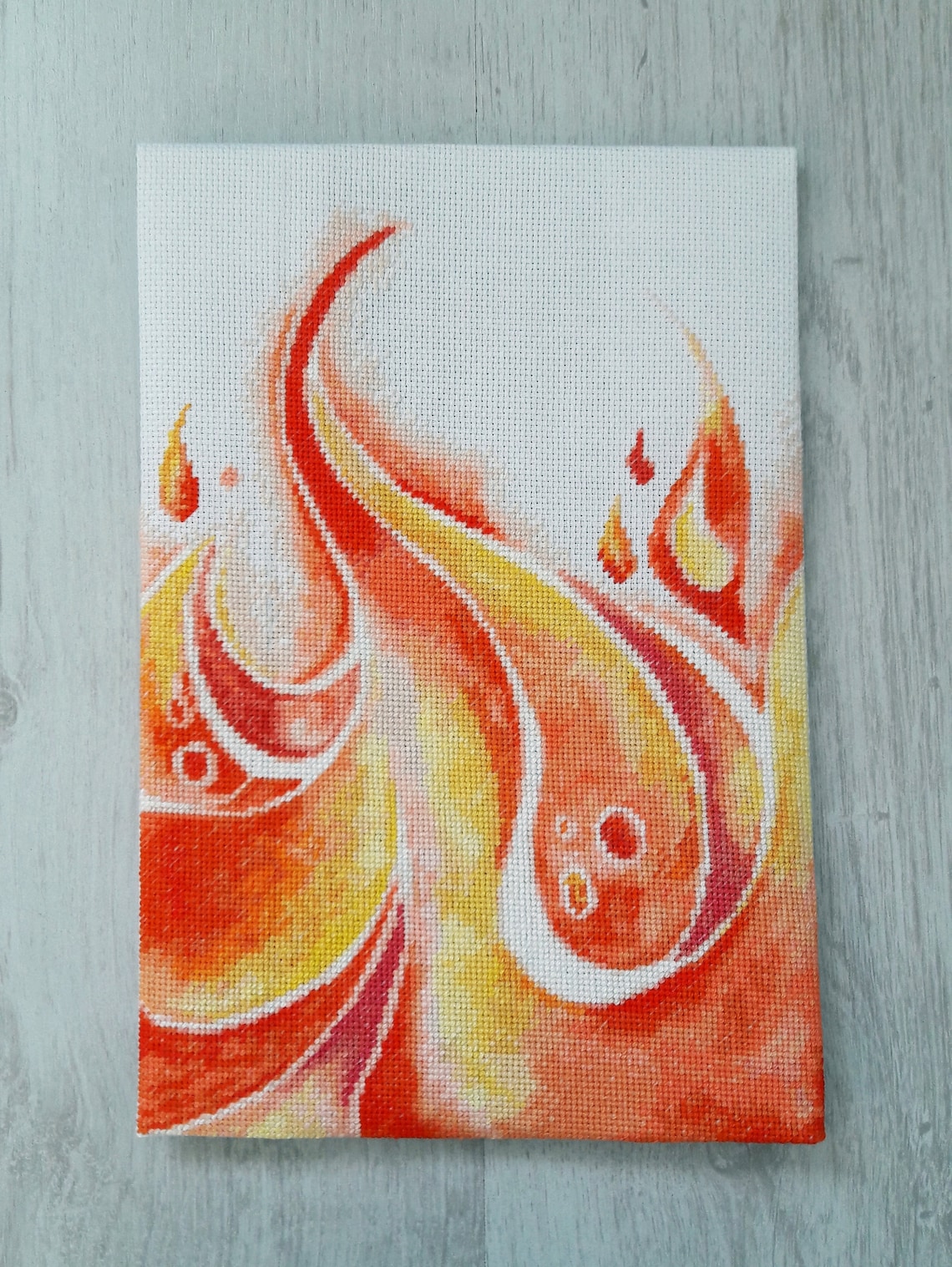 Two Elements. Fire. Counted Cross Stitch Pattern With the | Etsy