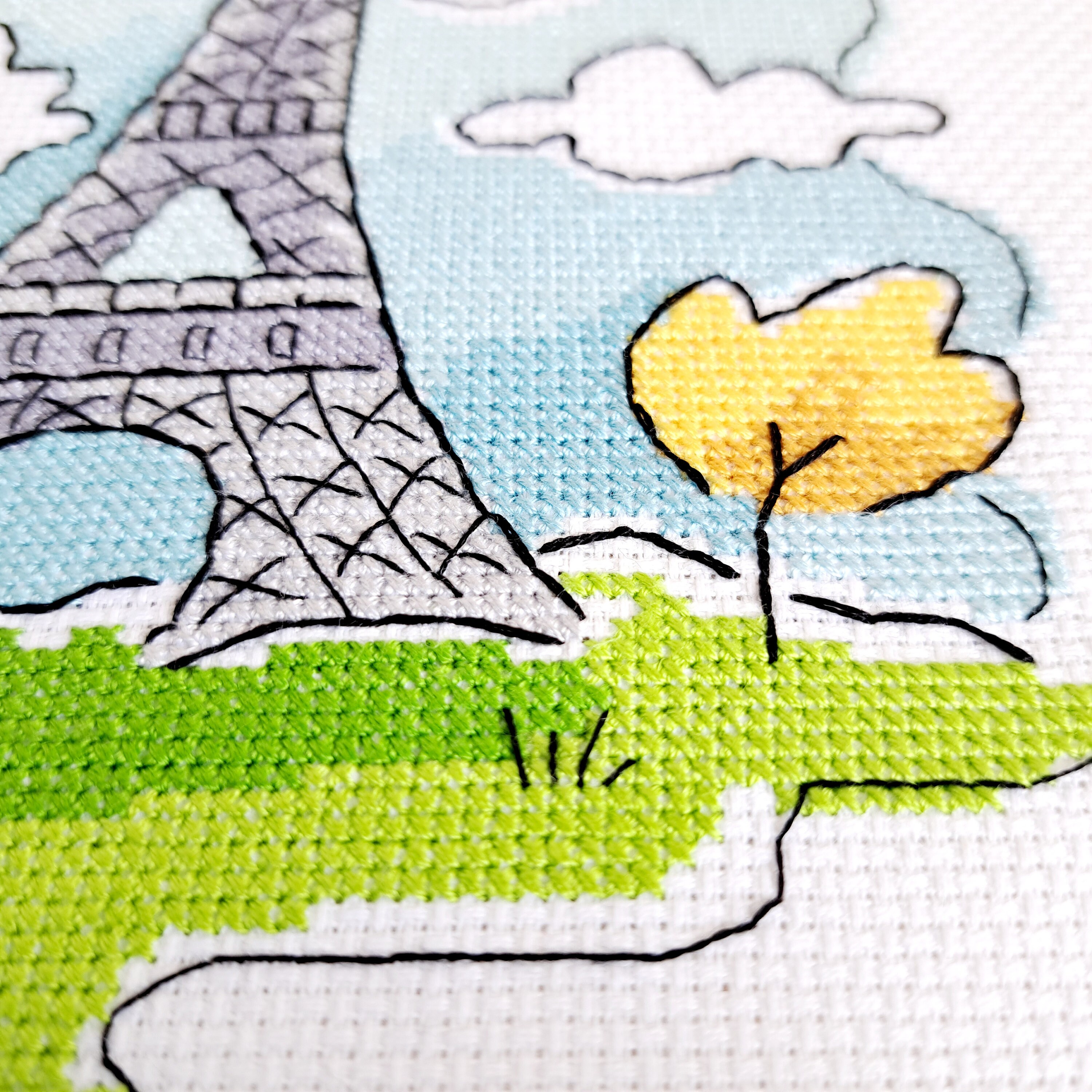 Paris France Cross Stitch Pattern - Eiffel Tower - Landmarks of the ...