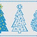 Christmas Tree Sampler Cross Stitch Pattern - Monochrome Cross Stitch ...