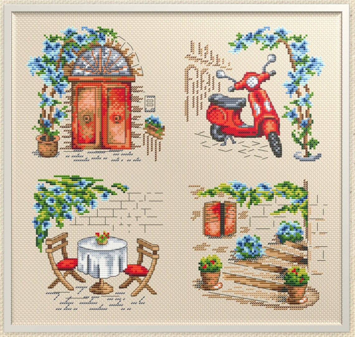 ROMAN HOLIDAY Set of 4 Cross Stitch Patterns PDF Cross | Etsy