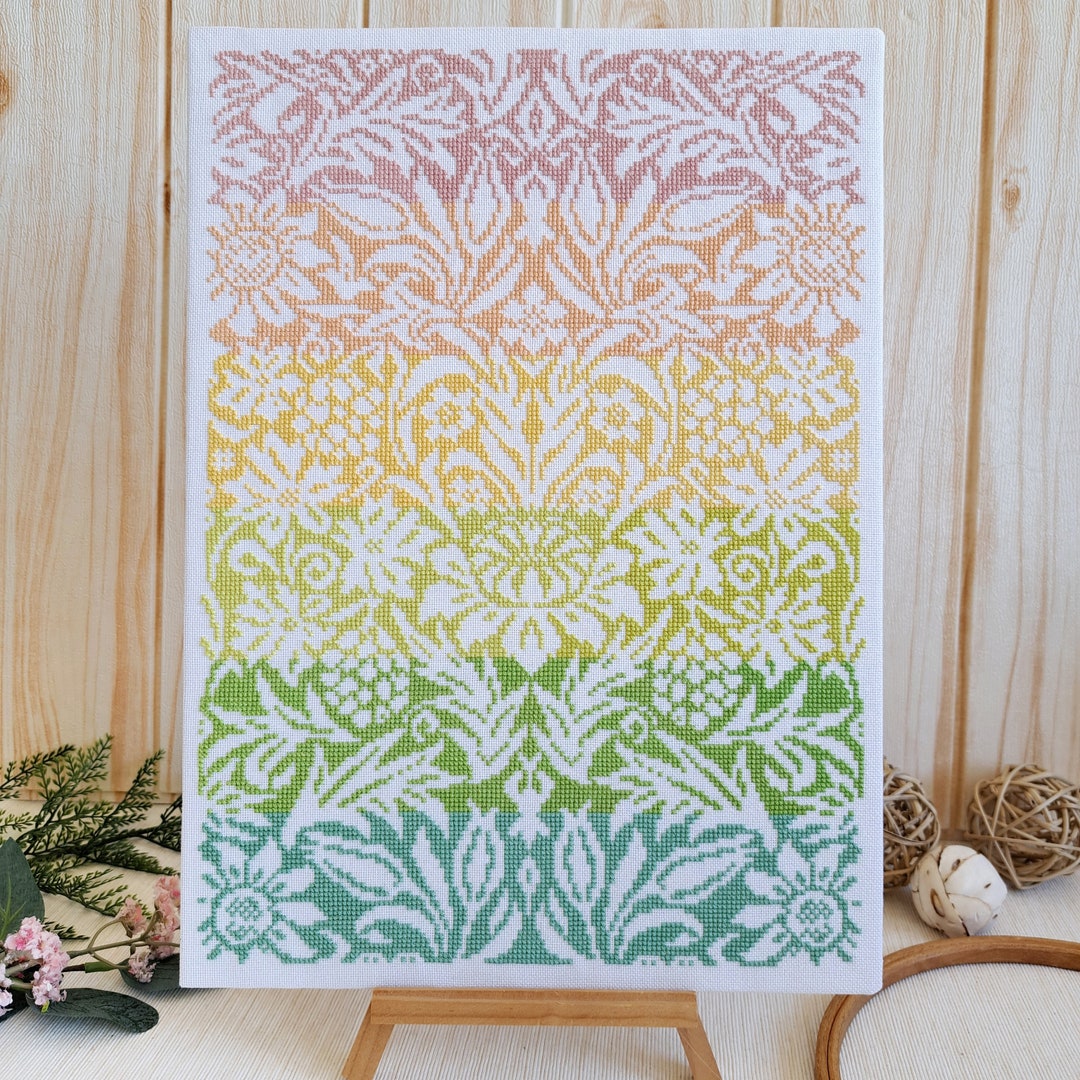 FLORAL SAMPLER - Counted Cross Stitch (needlepoint) Pattern - Artmishka ...