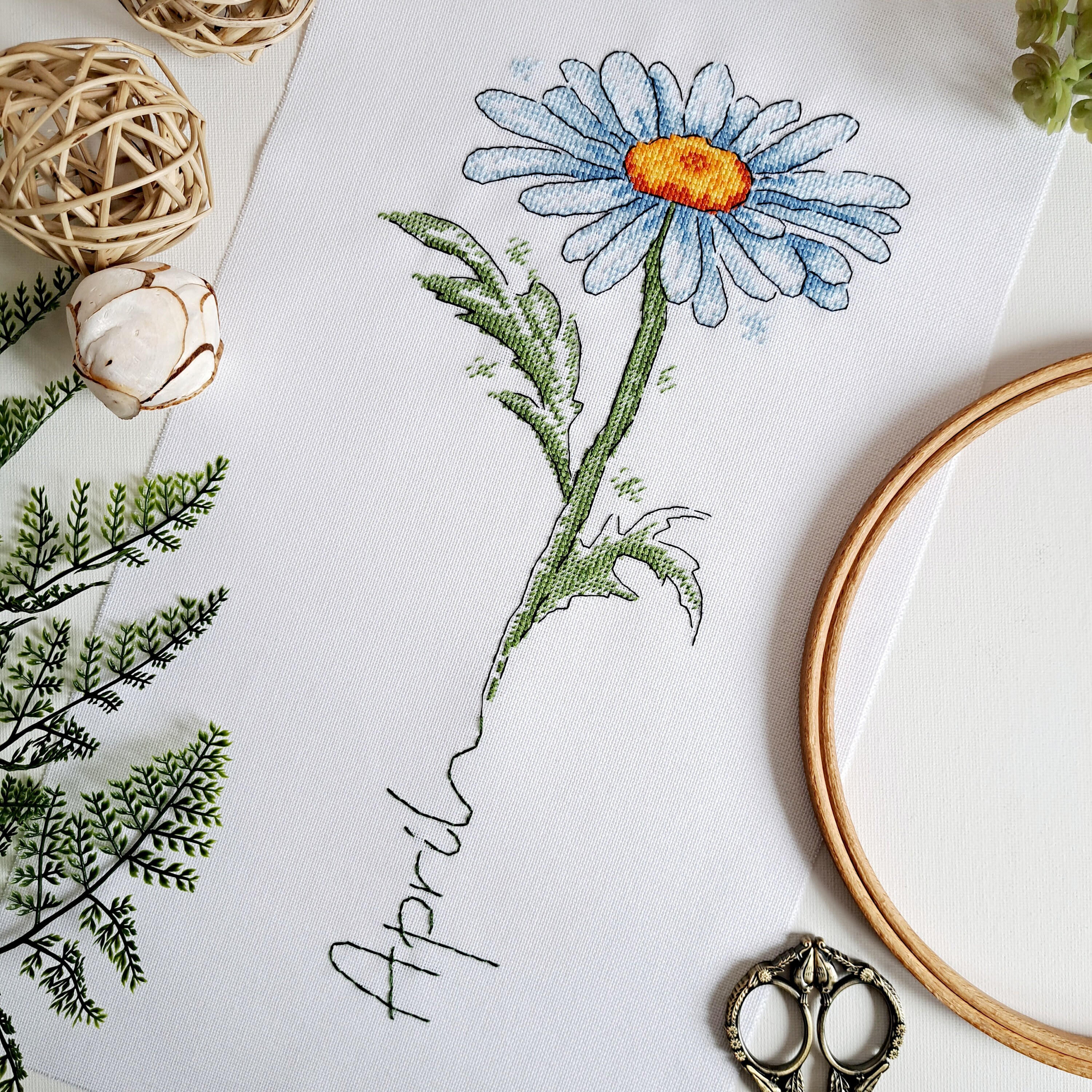 Set of 12 Birth Month Flowers Cross Stitch Patterns Bundle - Alphabet ...