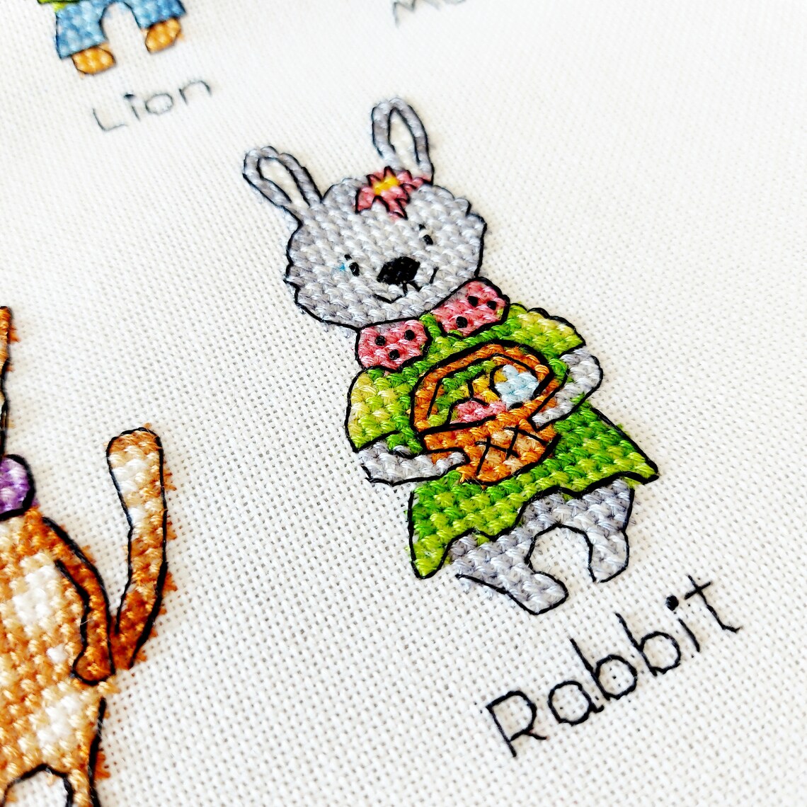 Rabbit Cross Stitch Pattern Easter Bunny Cross Stitch - Etsy