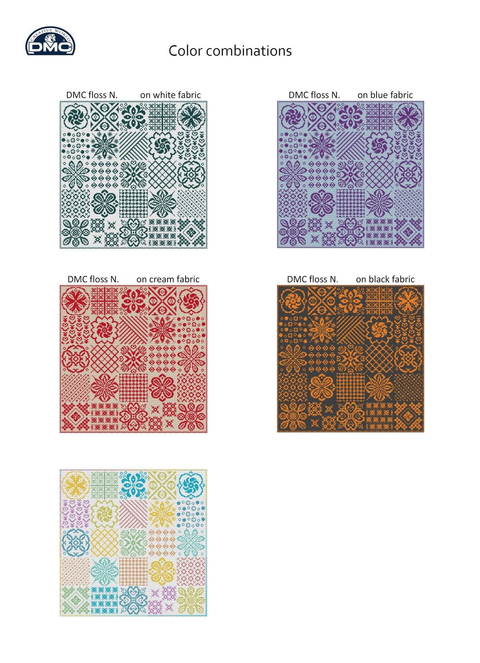 Quilt Sampler Cross Stitch Pattern - Mandala Cross Stitch Chart - PDF ...