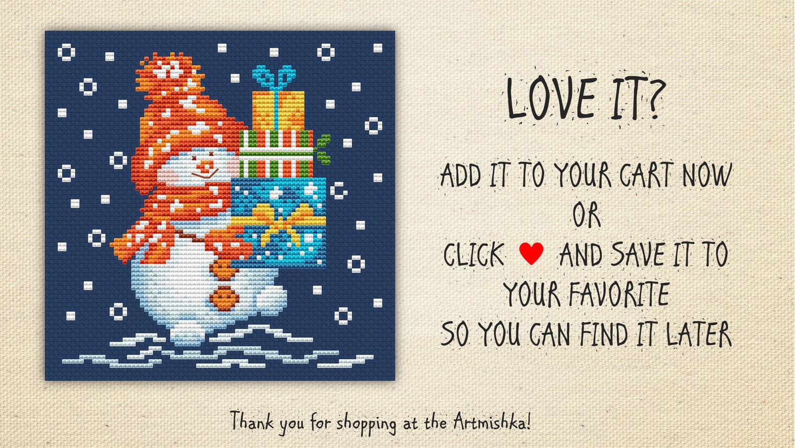 Snowman Cross Stitch Pattern Christmas Gift Chart Snowflakes Festive ...