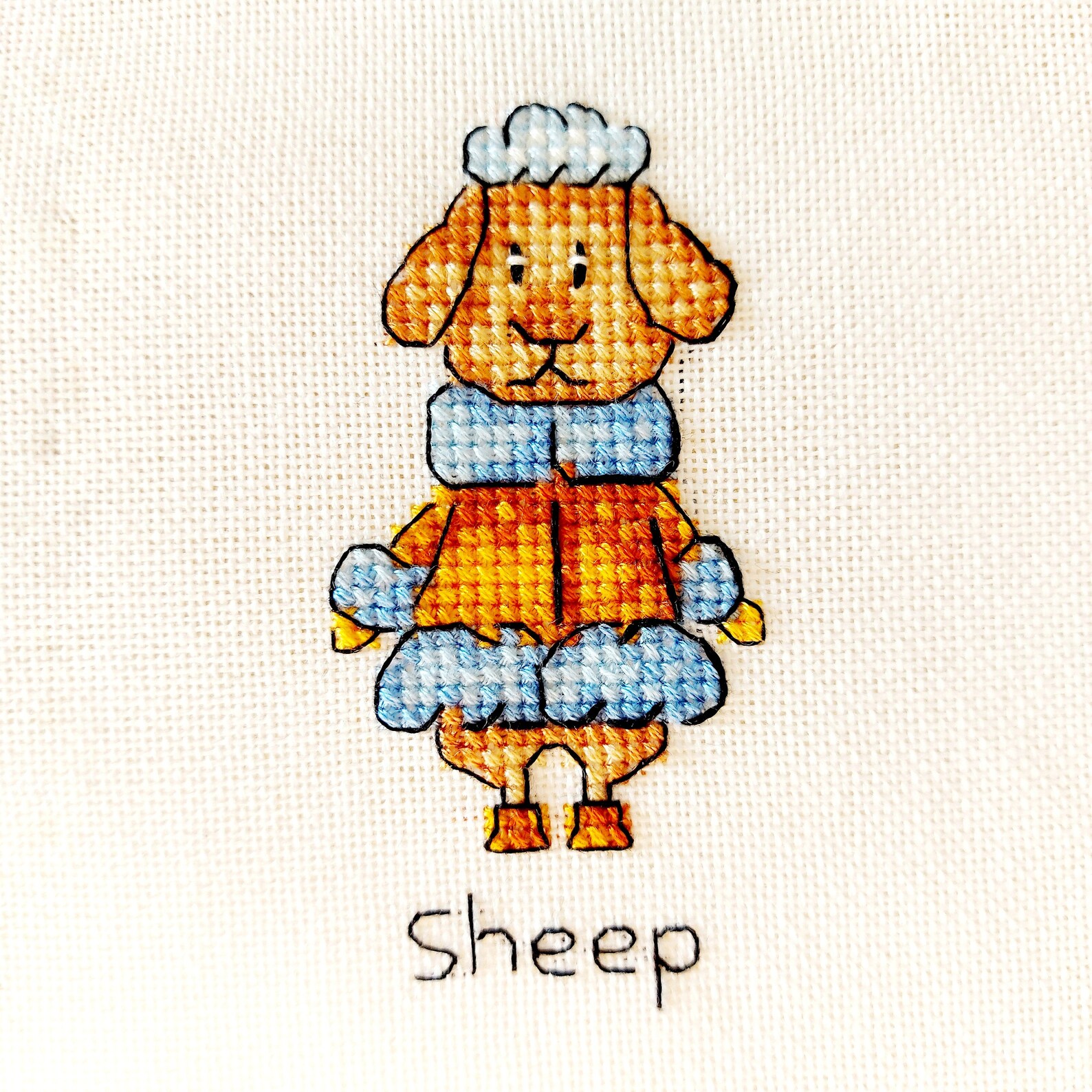 Sheep Cross Stitch Pattern - PDF Pattern - Funny Animal Alphabet ABC ...